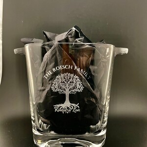 Family Tree Glass Ice Bucket - Etsy