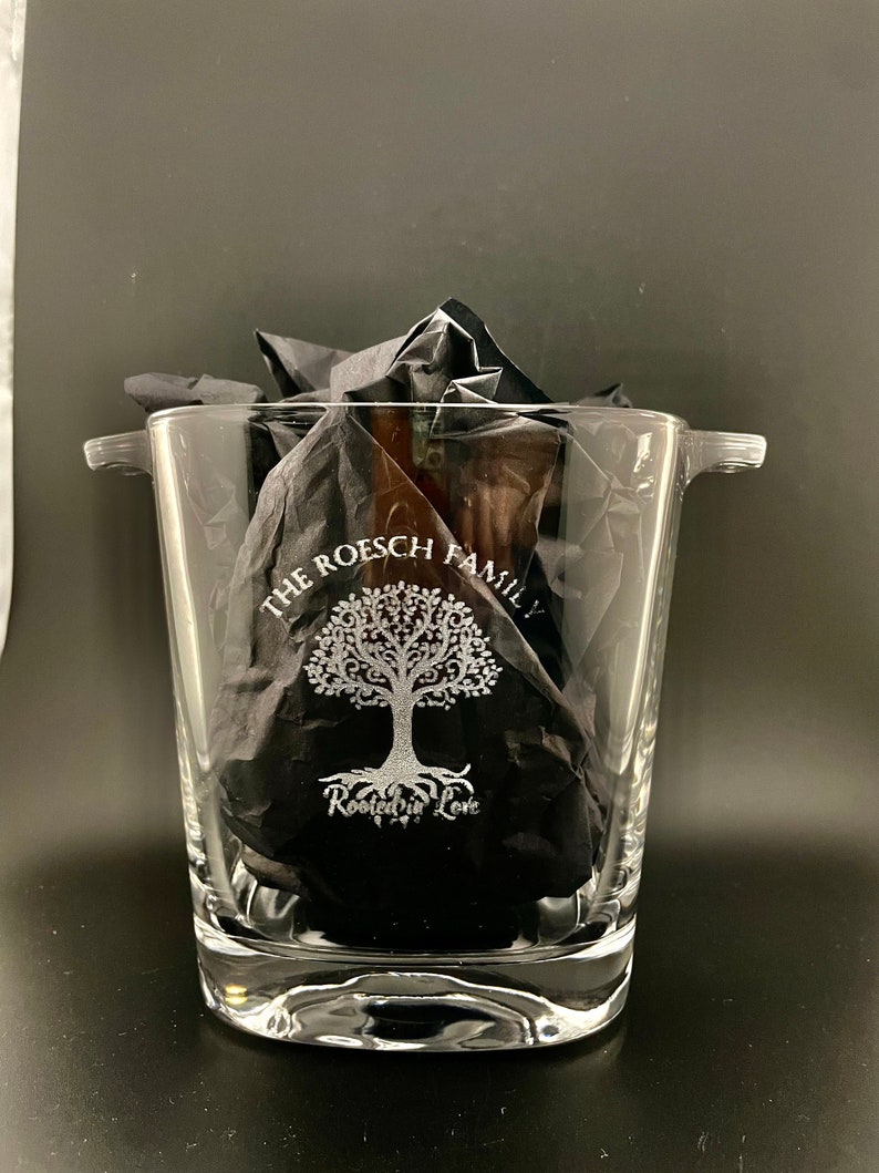 Family Tree Glass Ice Bucket - Etsy