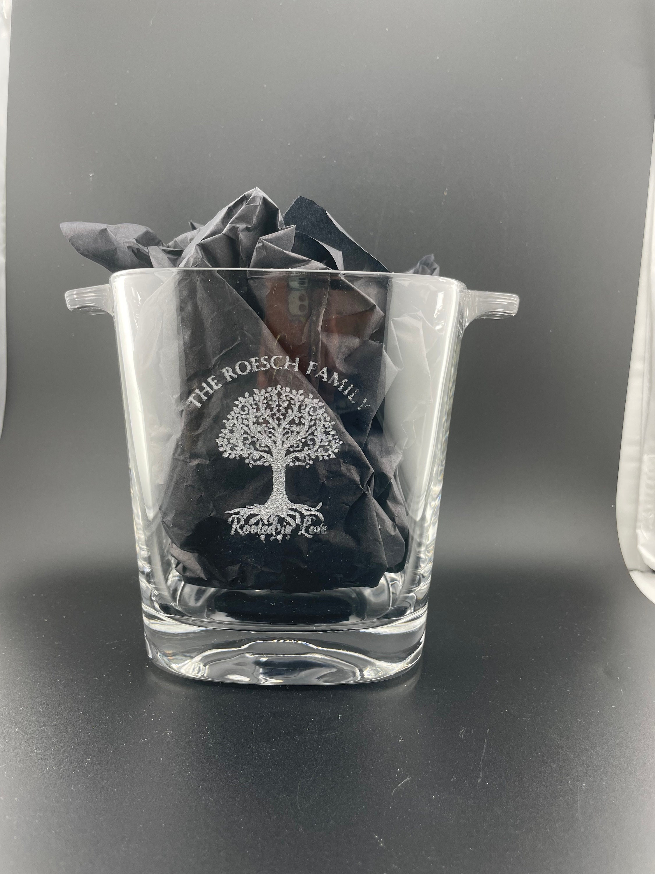 Family Tree Glass Ice Bucket - Etsy