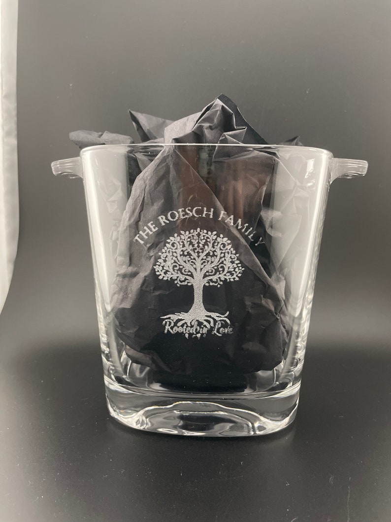 Family Tree Glass Ice Bucket - Etsy