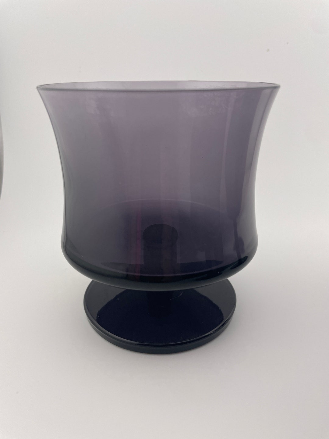 Vintage Lavender Glass Goblet - Etsy