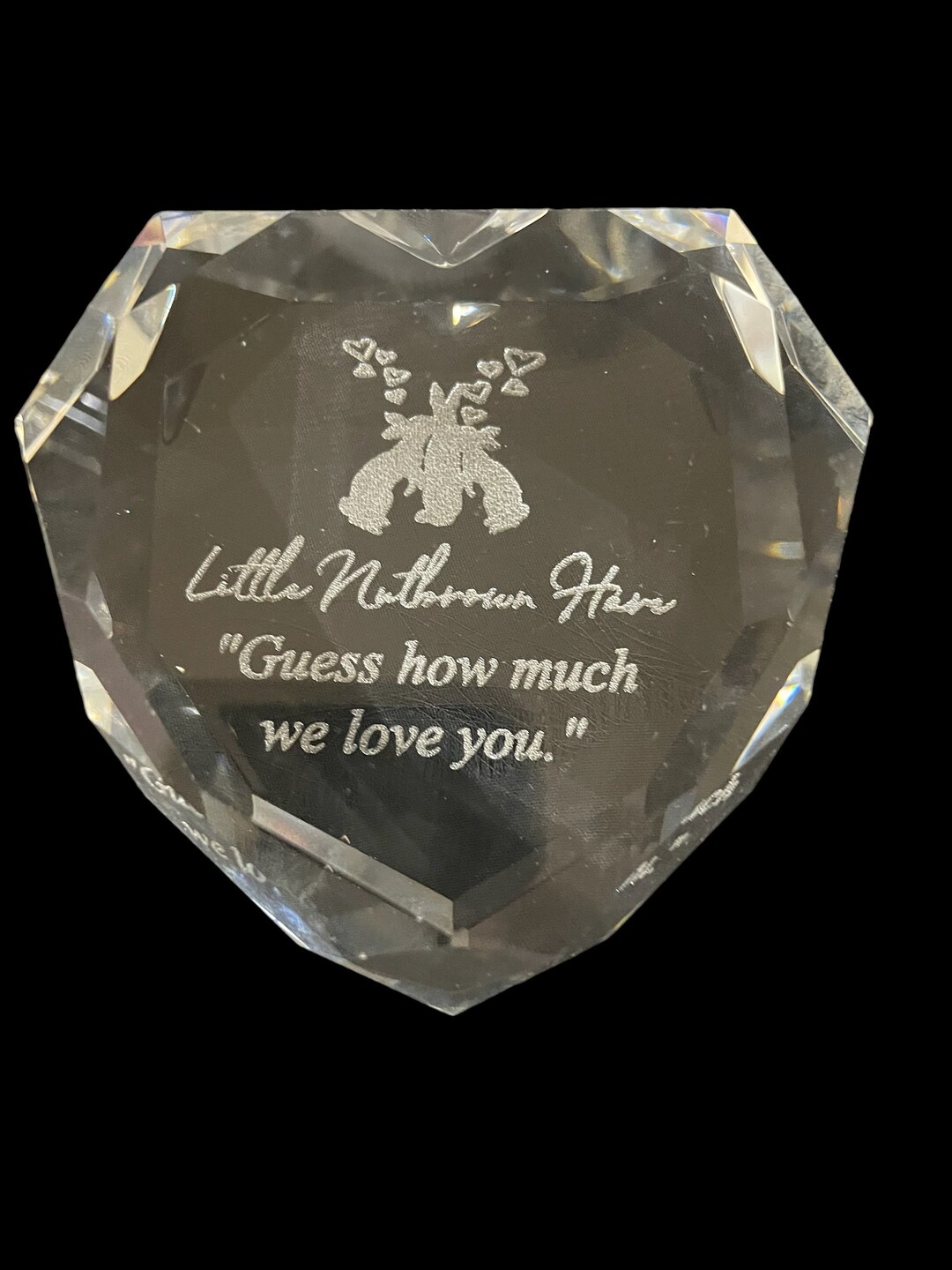 Personalized Glass Heart Paperweight - Etsy
