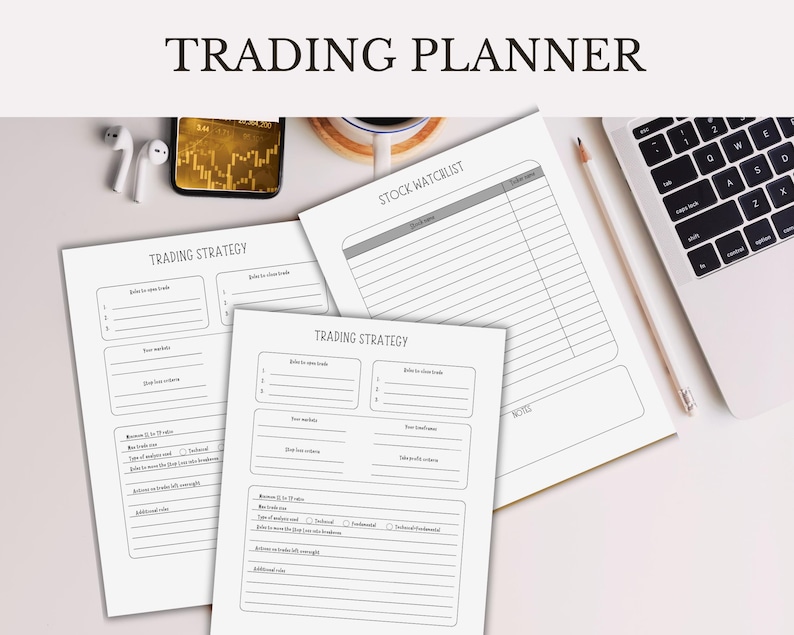 Trading Journal Printable | Stock Options Bitcoin Trade Log PDF ...