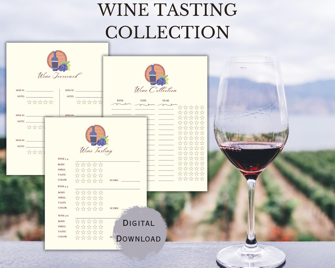 Ultimate Wine Tasting Party, Wine Tasting Scorecard, Wine Tasting Party ...