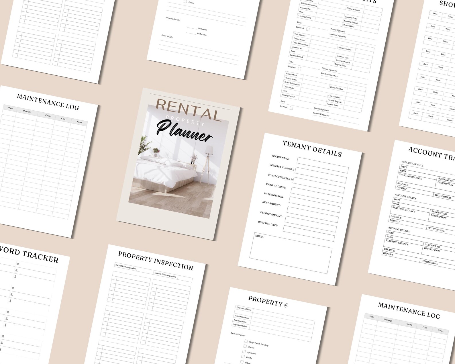 Rental Property Management Planner: Landlord Organizer (digital ...