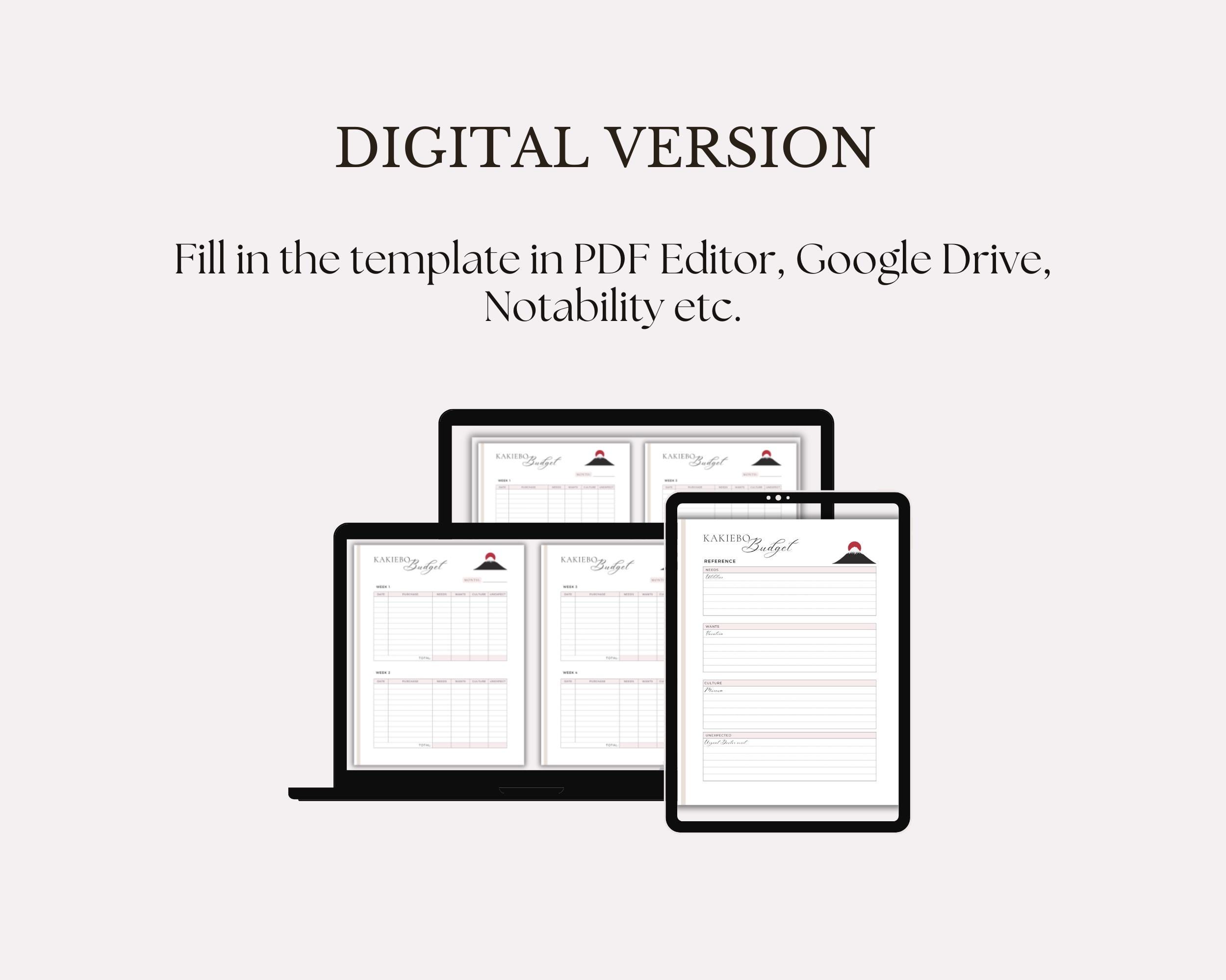 Kakeibo Budget Template: Minimal Finance Tracker (digital Download) - Etsy