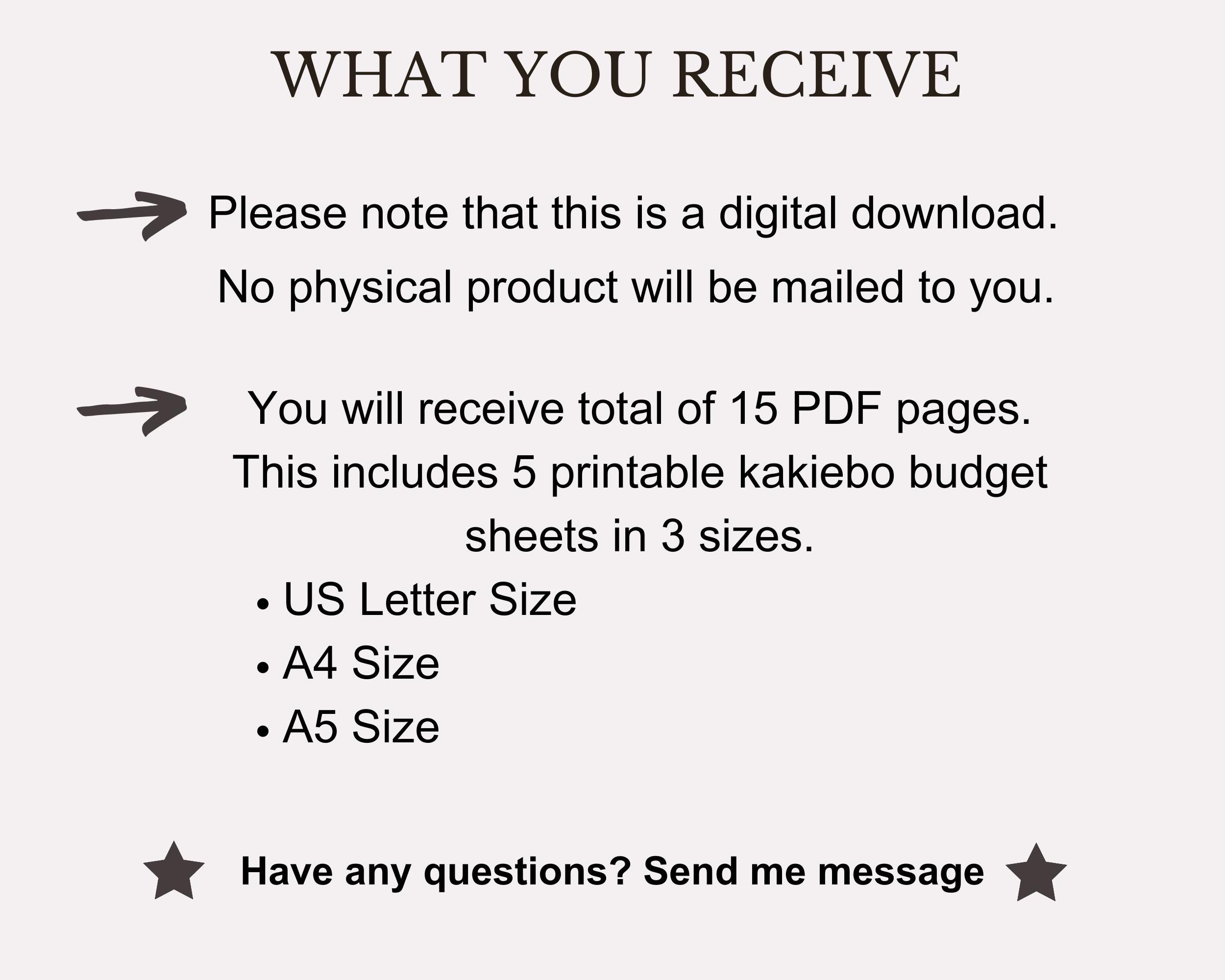 Kakeibo Budget Template: Minimal Finance Tracker (digital Download) - Etsy