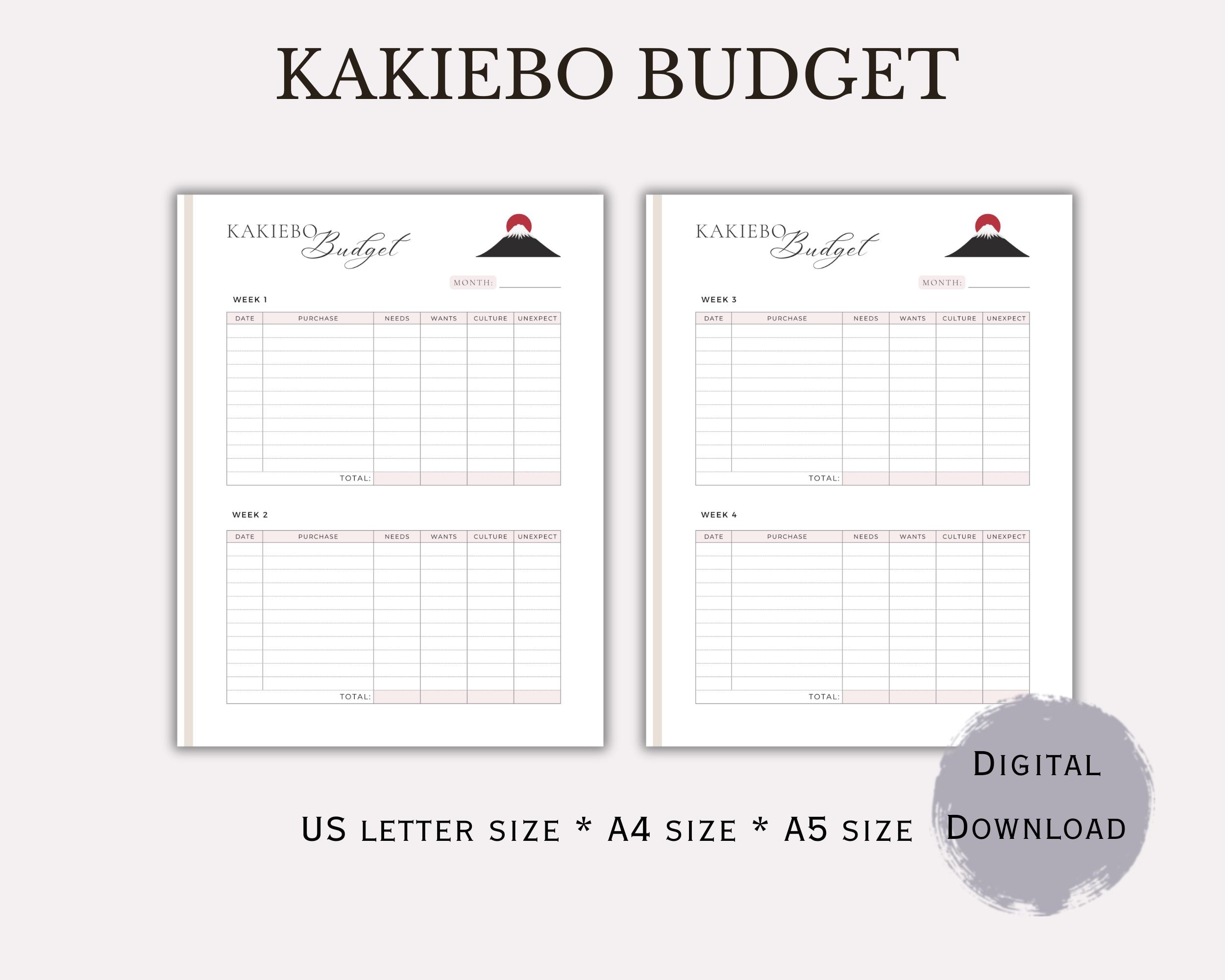 Kakeibo Template, Minimal Budgeting Template, Finance Tracker, Expense ...