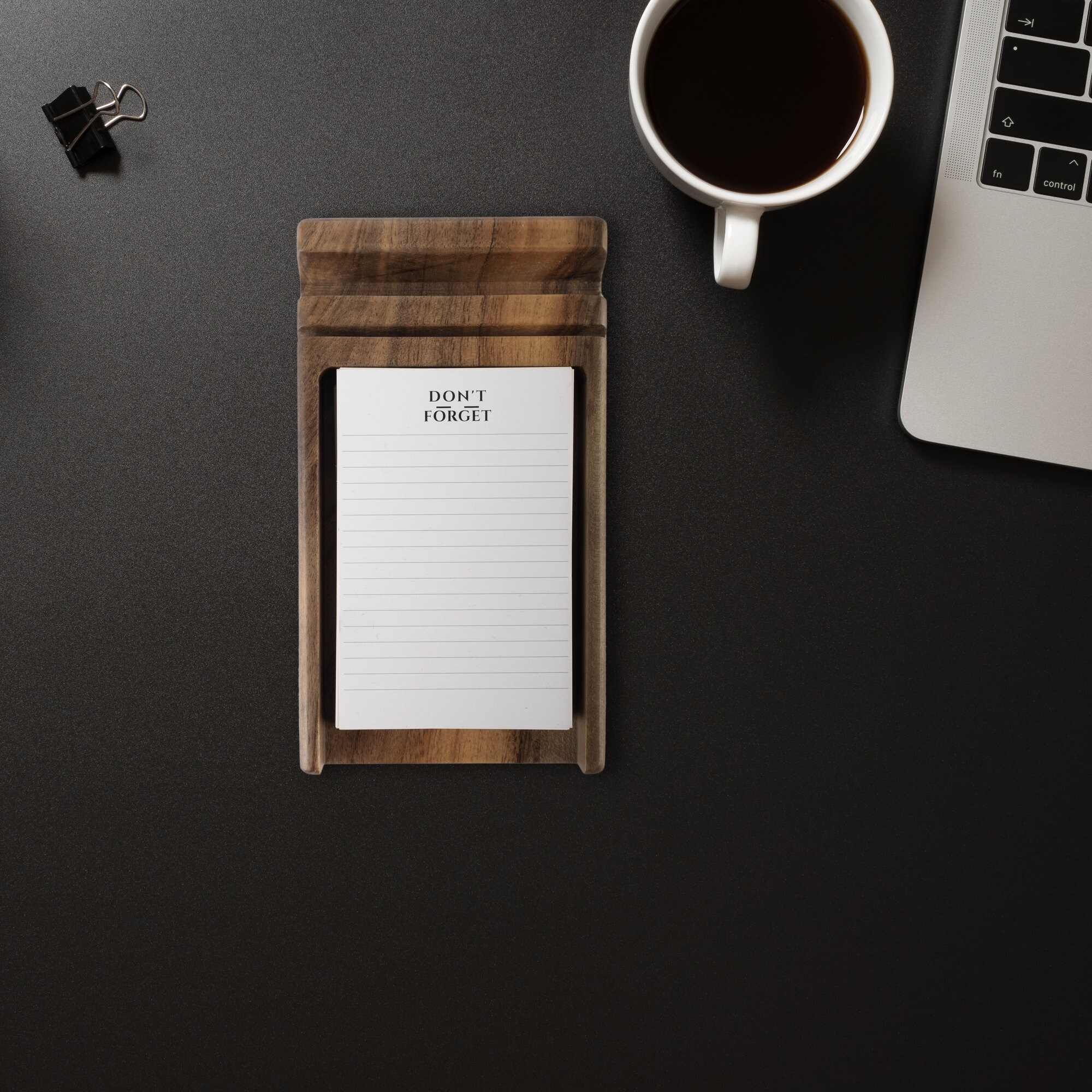 Wooden Phone Holder With Note Taking Section, Desktop Organizer, Desk ...