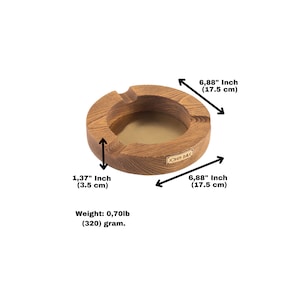 Oval Wooden Ashtray - Custom Unique Cigar Ashtray, Stylish Cigar Holder ...