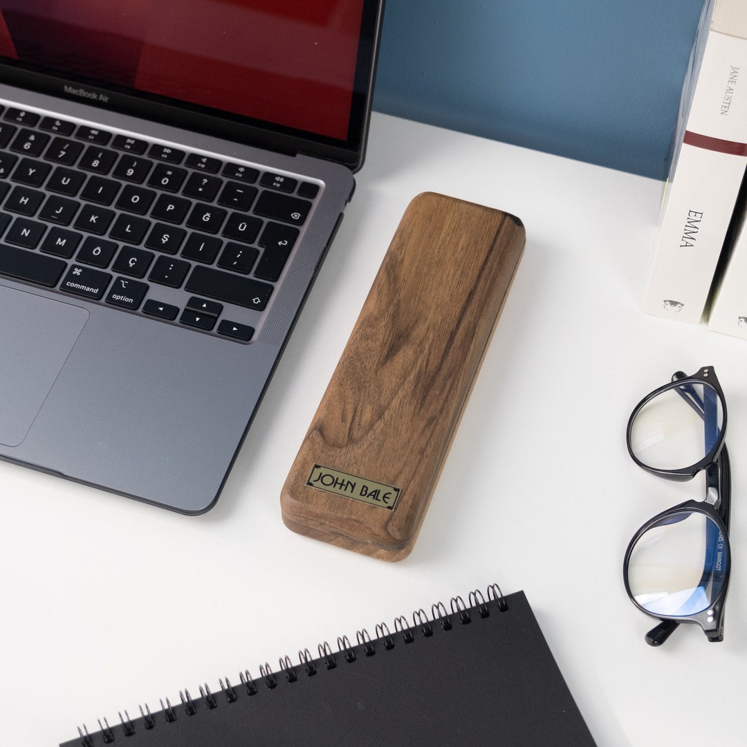 Wooden Pencil Case - Rectangle Pencil Case for Fountain Pen, Box for ...