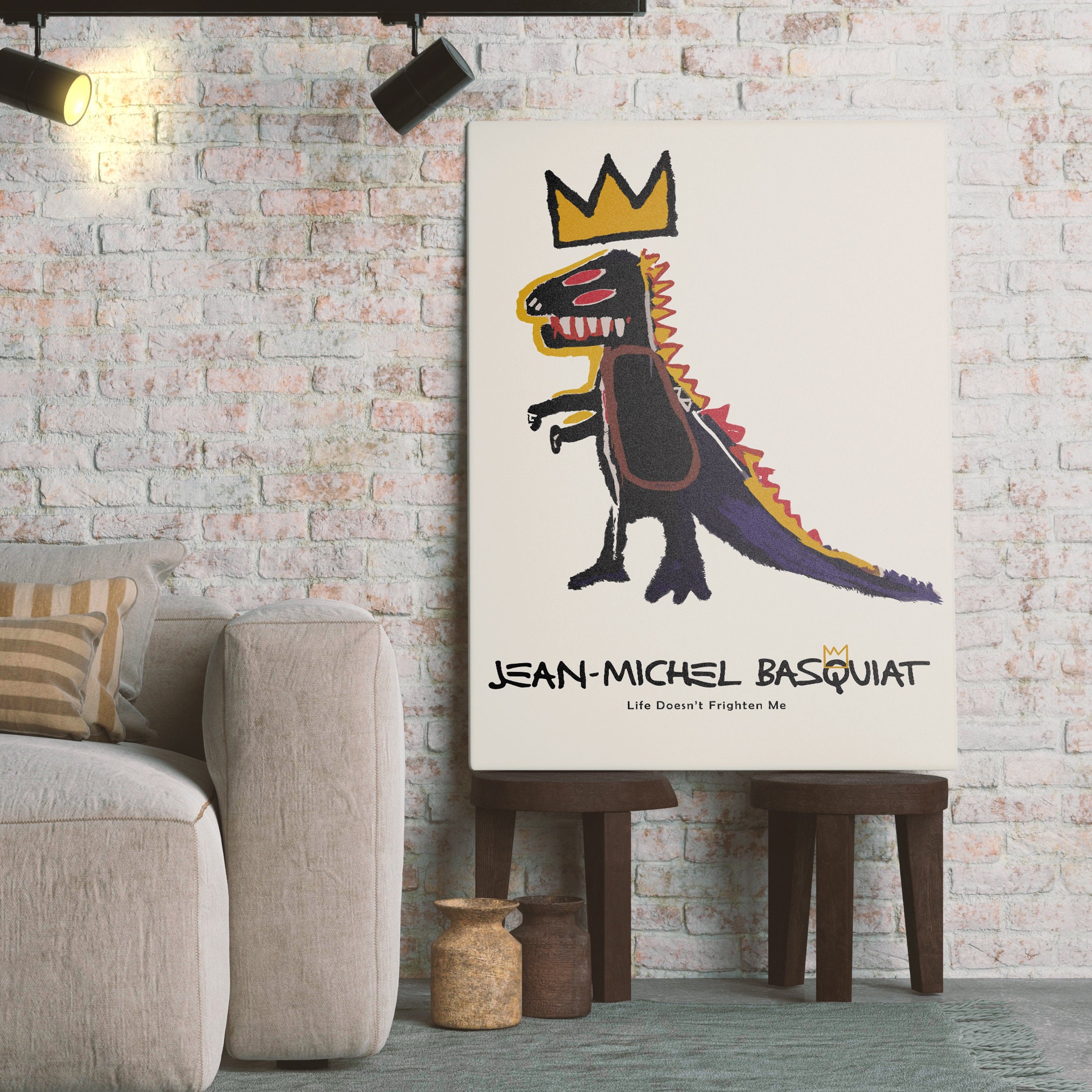 Basquiat King Dino Print, Jean-michel Basquiat's Graffiti, Basquiat ...