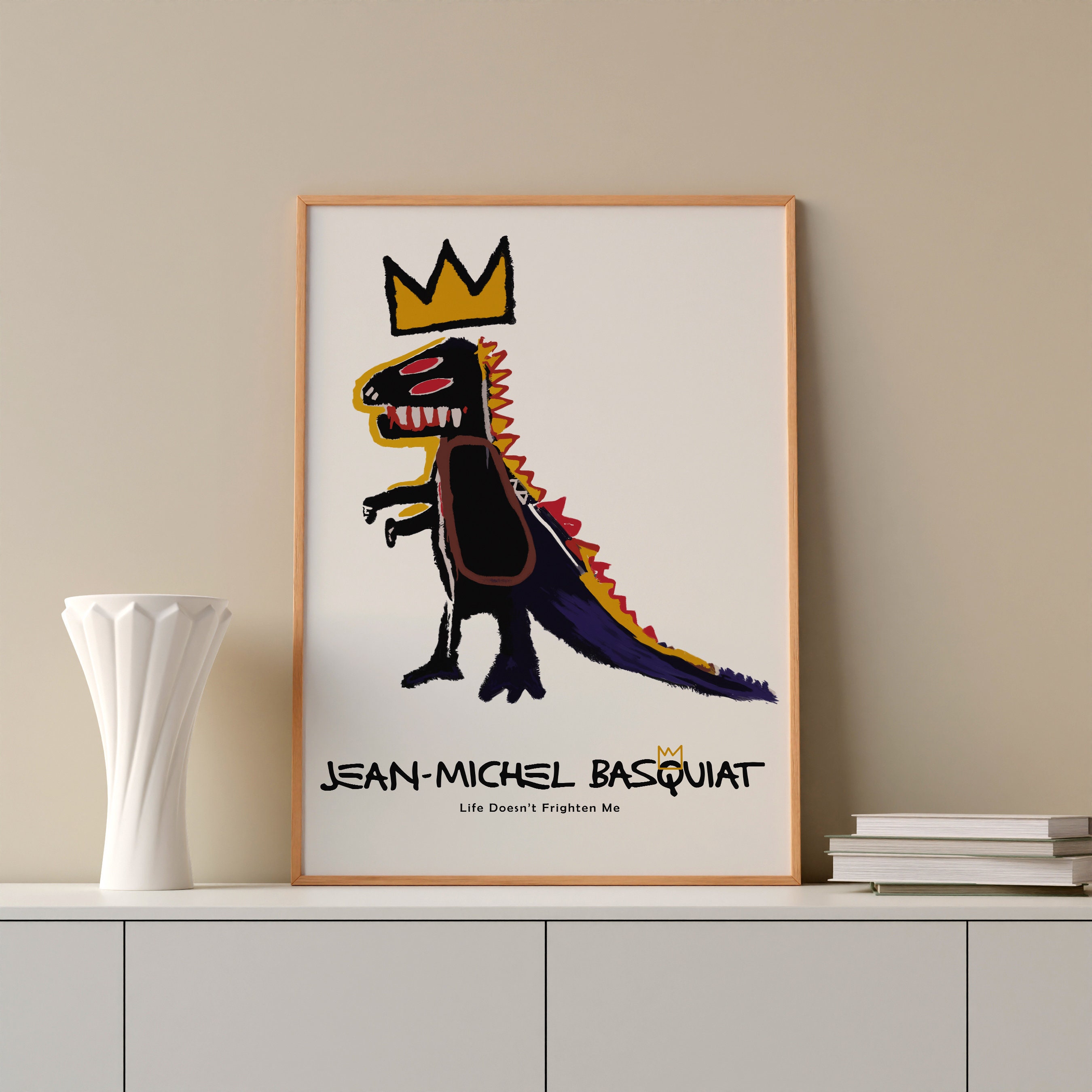 Basquiat King Dino Print, Jean-michel Basquiat's Graffiti, Basquiat ...