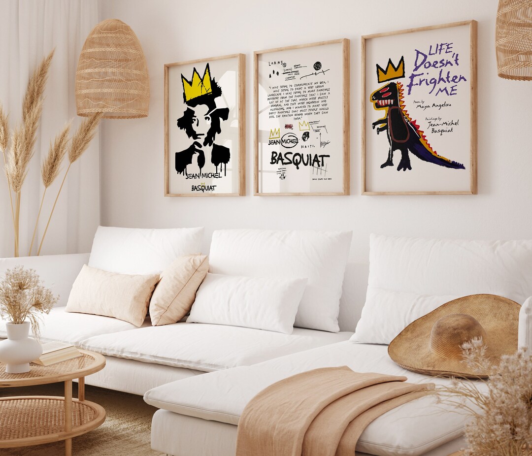 Basquiat Digital Print Set of 3, Jean-michel Basquiat Book Cover Art ...