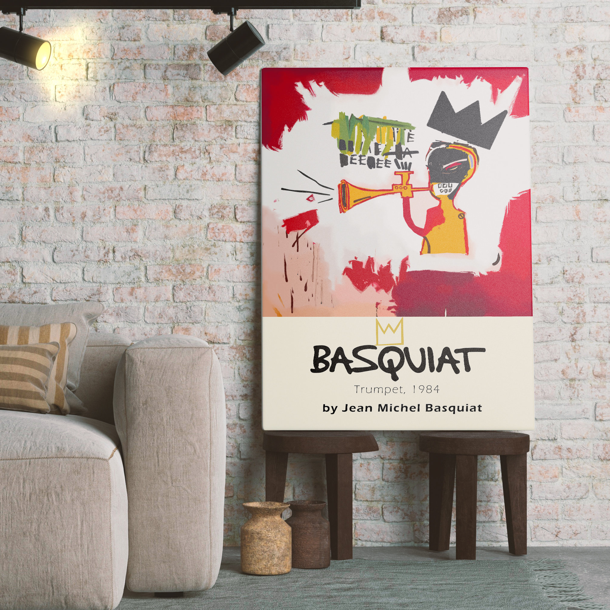 Basquiat Trumpet Print, Jean-michel Basquiat Download, Basquiat Artwork ...