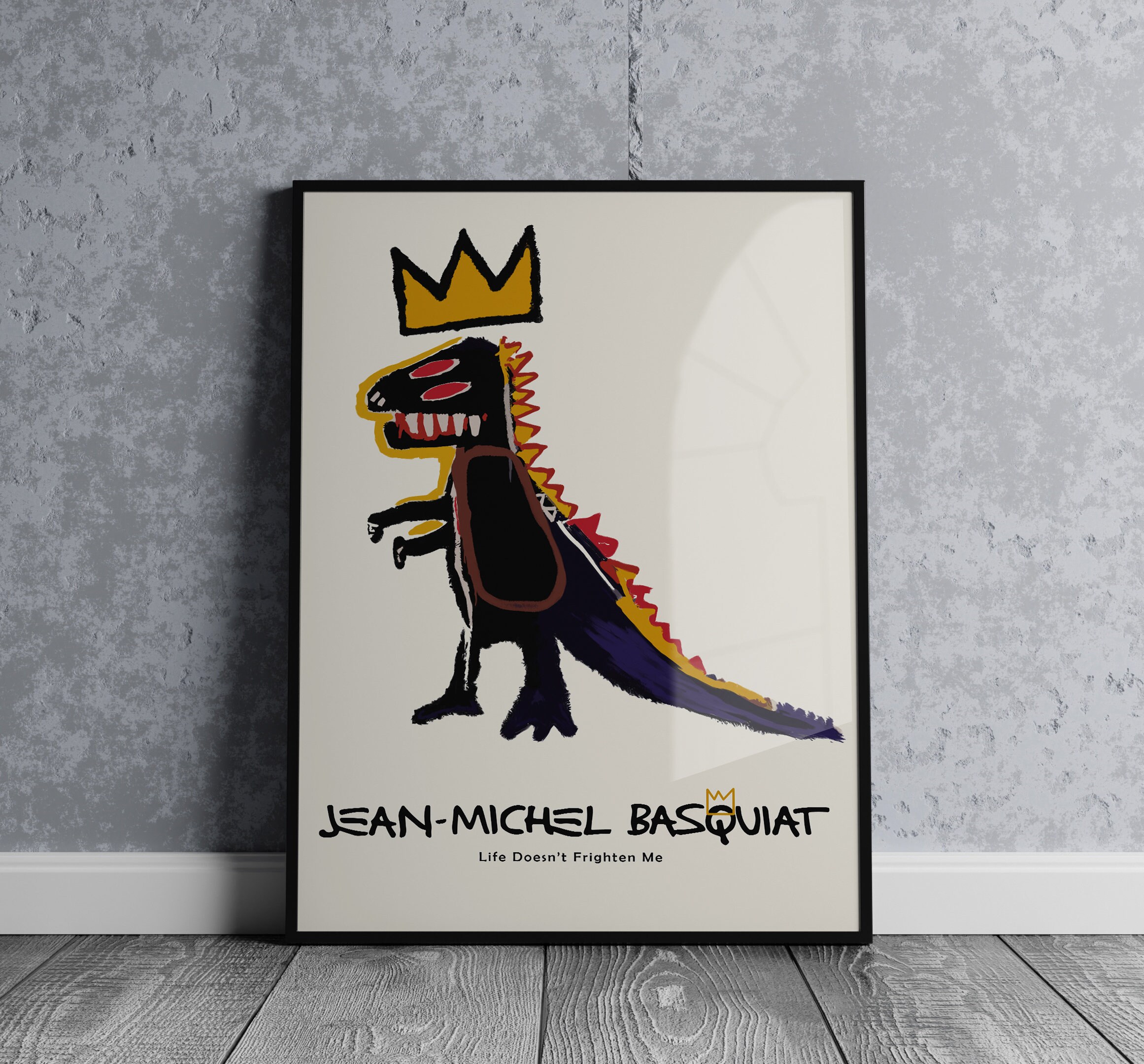 Basquiat King Dino Print, Jean-michel Basquiat's Graffiti, Basquiat ...
