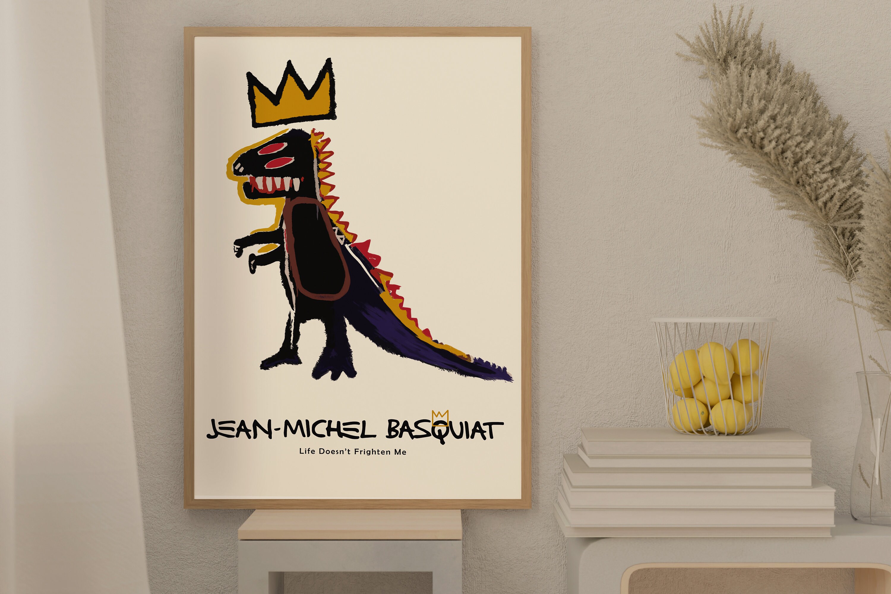 Basquiat King Dino Print, Jean-michel Basquiat's Graffiti, Basquiat ...