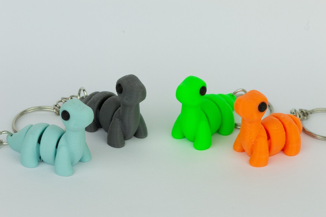 Miniature Brontosaurus Fidget Keyrings - the Dino Keychain Companion - Etsy