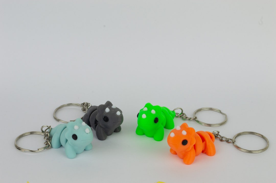 Miniature Triceratops Fidget Keyrings - Adorable Little Dino Charms - Etsy