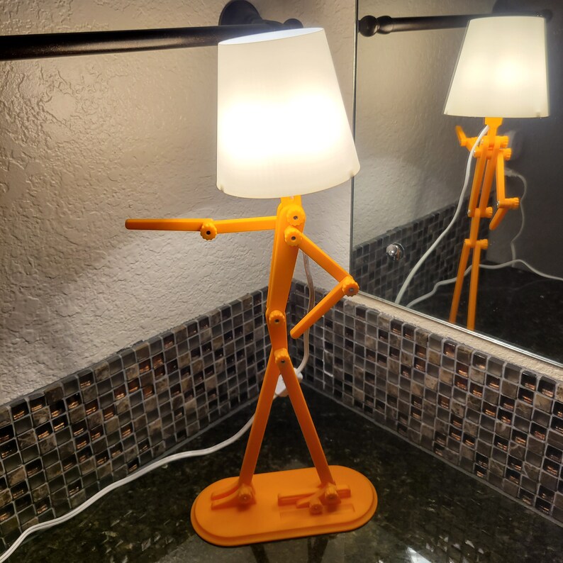 Posing Stick Figure Lamp - Etsy