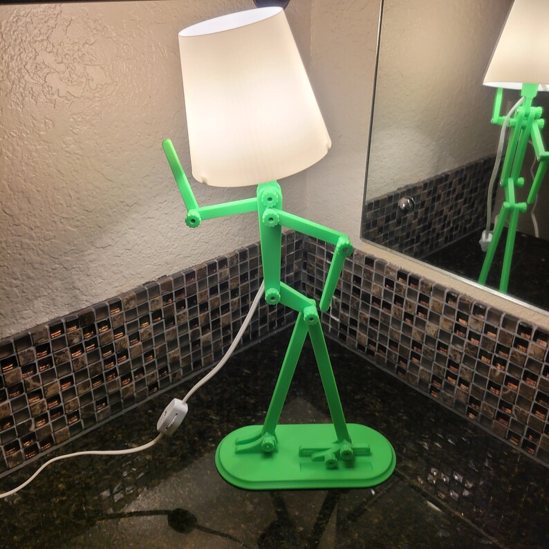 Posing Stick Figure Lamp - Etsy