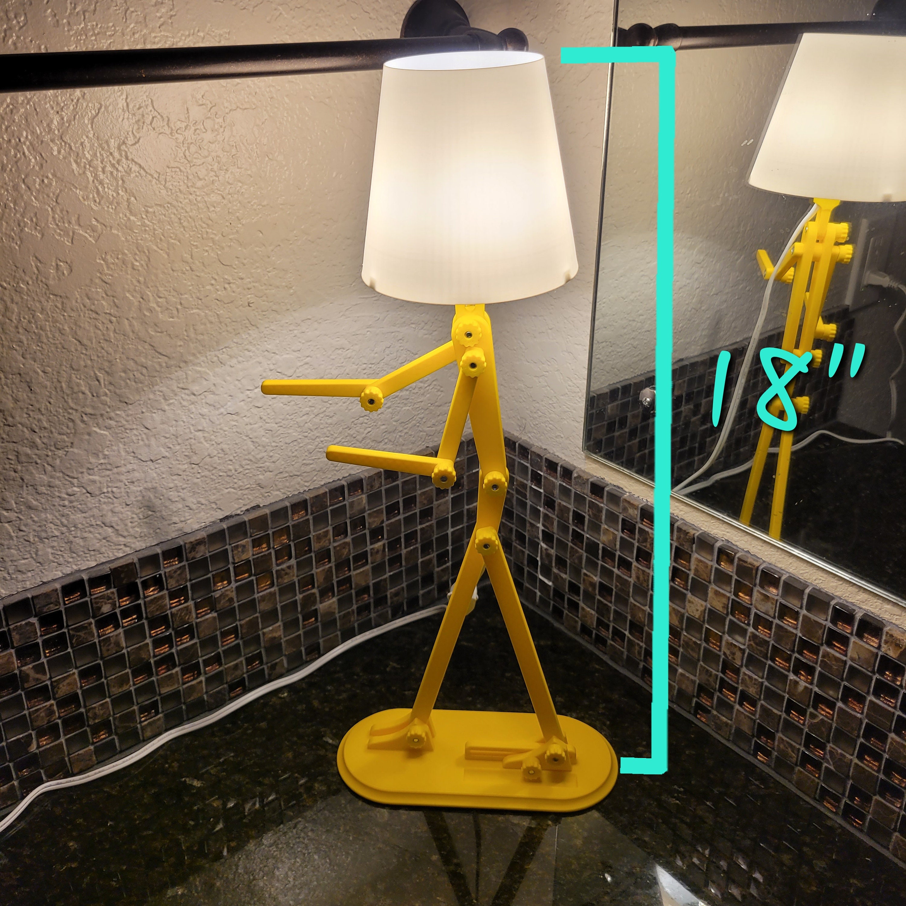 Posing Stick Figure Lamp - Etsy