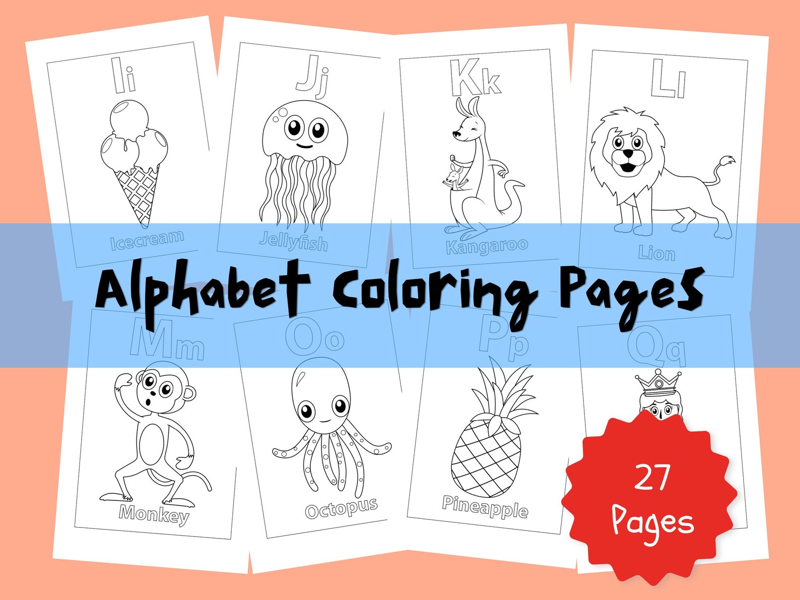 Alphabet Printable Coloring Pages for Kids, Toddlers, Preschoolers ...