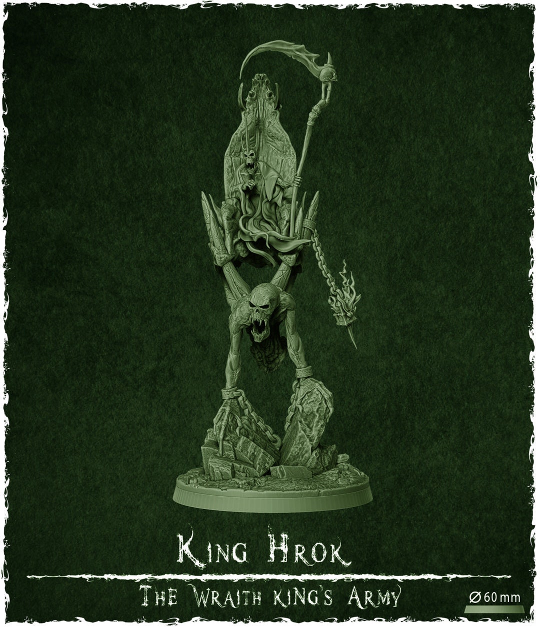 The Wraith King Miniature | the Wraith King's Army | Z.axis - Etsy