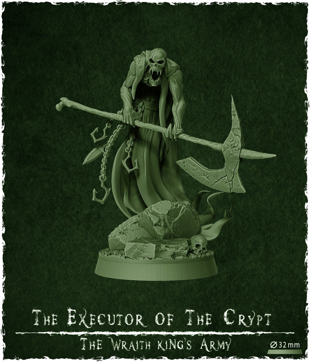The Executioner of the Crypt Miniature the Wraith King's Army Z.axis - Etsy
