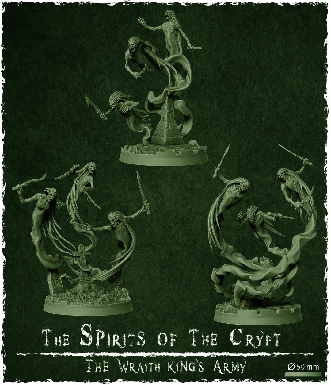 Crypt Spirits Miniatures | the Wraith King's Army | Z.axis - Etsy