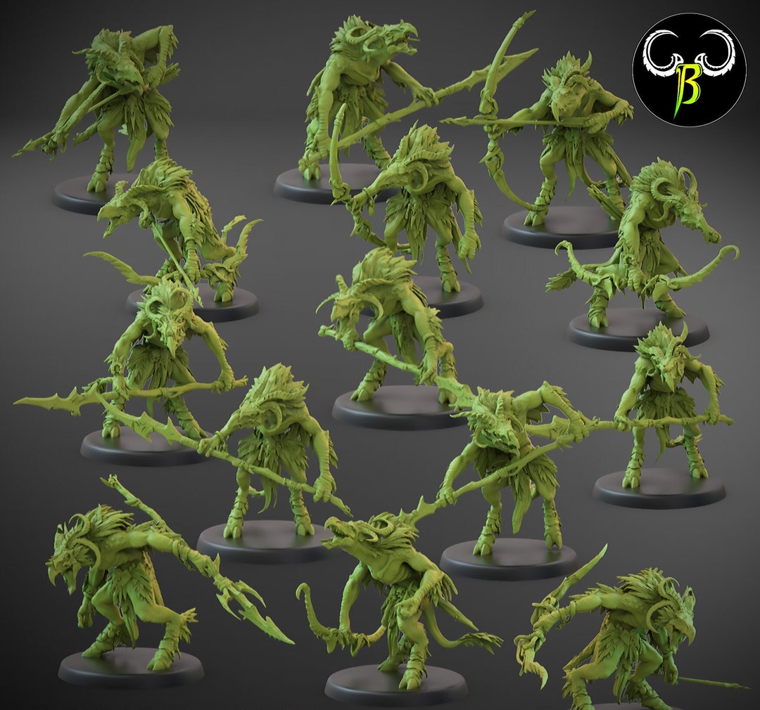 Avian Chosen Squad Miniatures (w/ Bases) | Clay Beast Creations ...