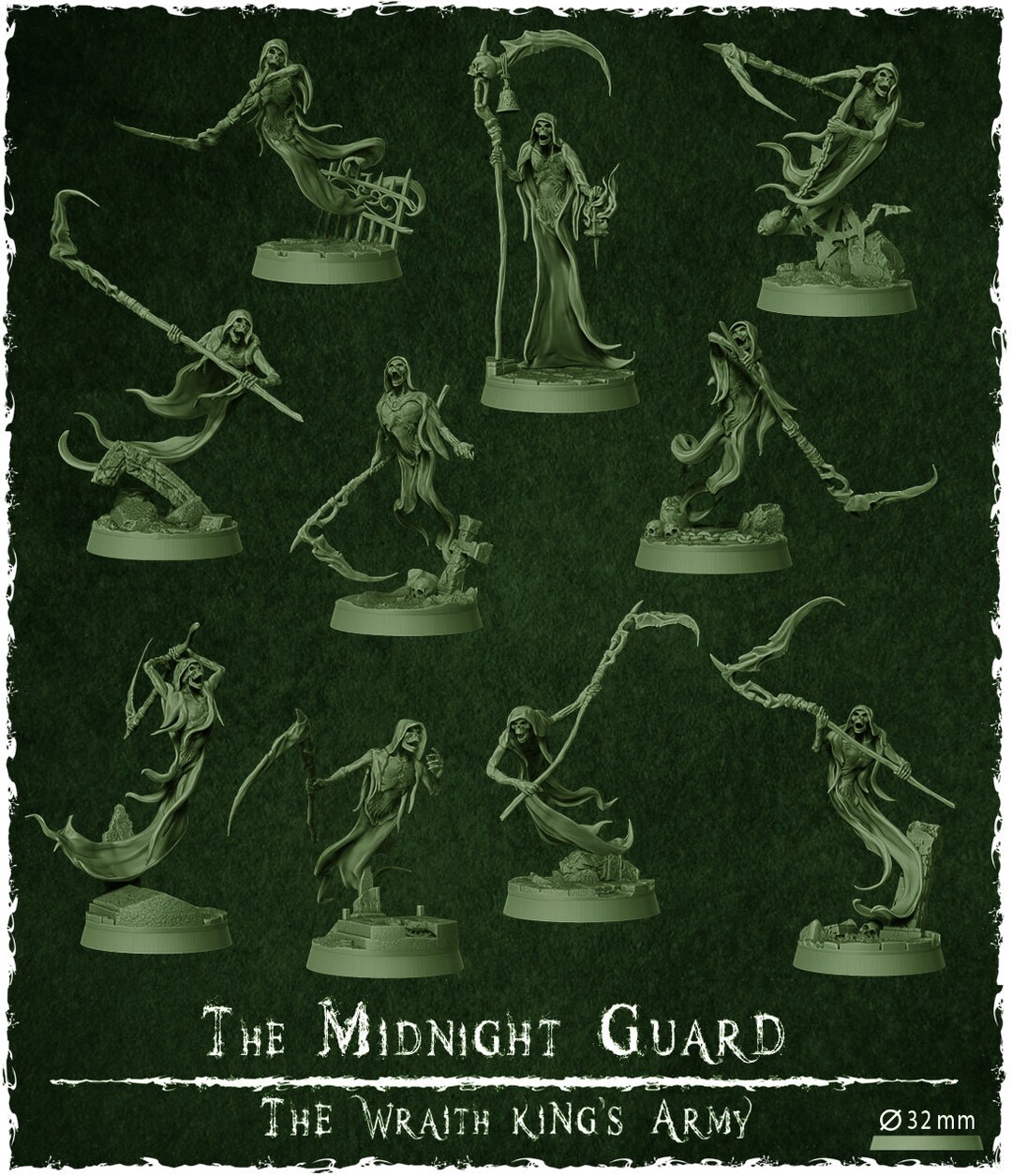 The Midnight Guard Miniature | the Wraith King's Army | Z.axis - Etsy