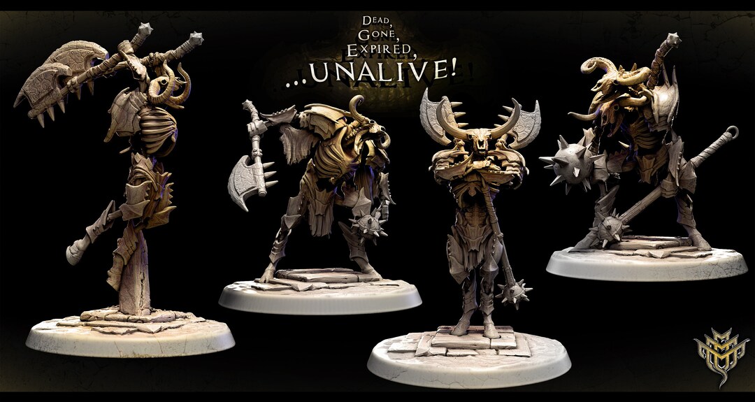 Skeletal Minotaur Miniatures | Mini Monster Mayhem - Etsy