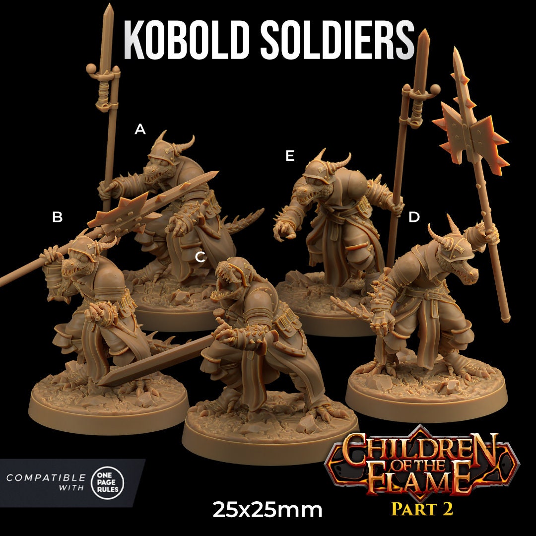 Kobold Soldiers Miniatures | Dragon Trappers Lodge - Etsy