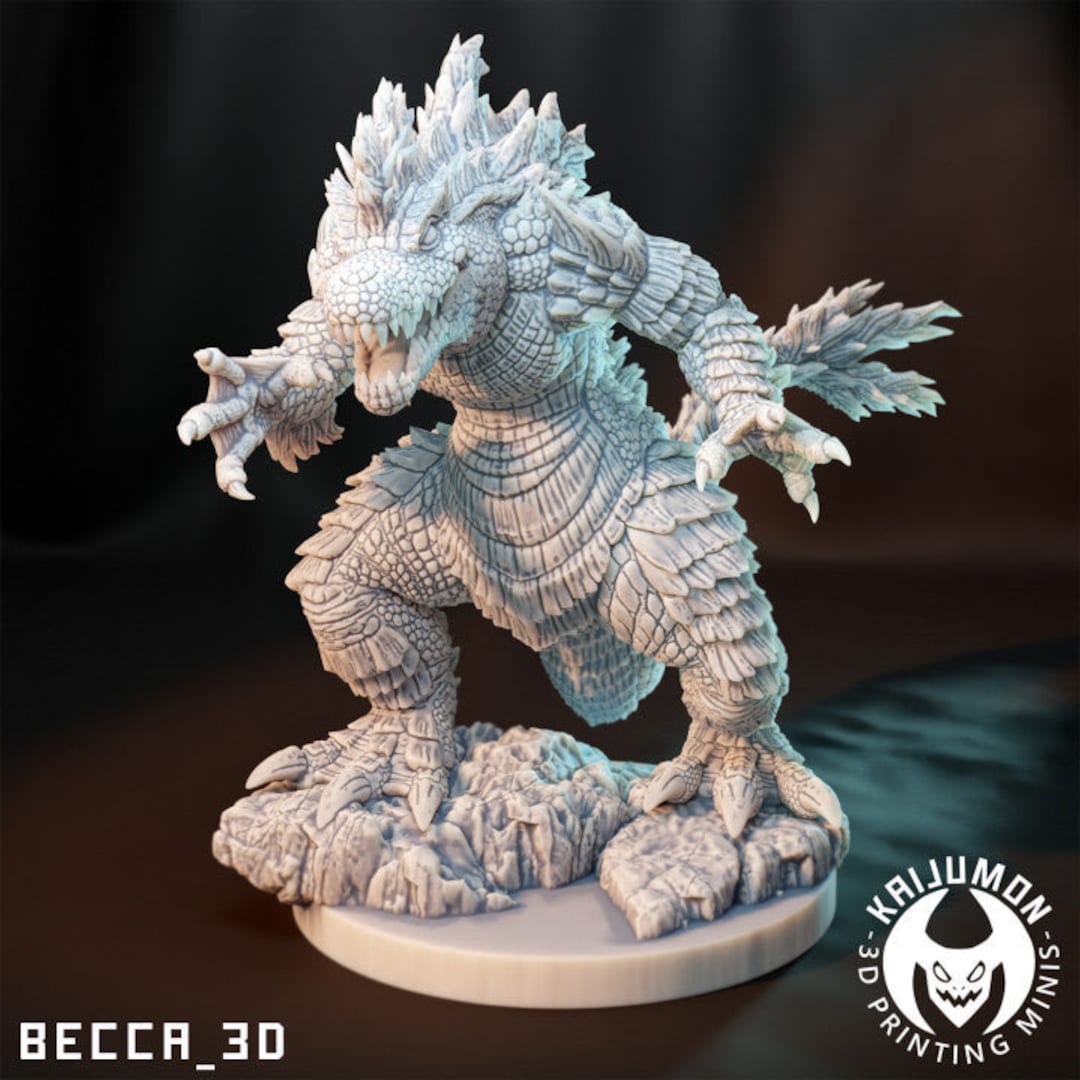 Kaijumon Feral Gator Miniature | 3D Printed Collectible | Figurine - Etsy