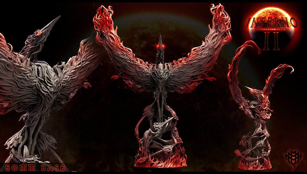 Scorched Skies Phoenix Miniature | Mini Monster Mayhem | TTRPG ...