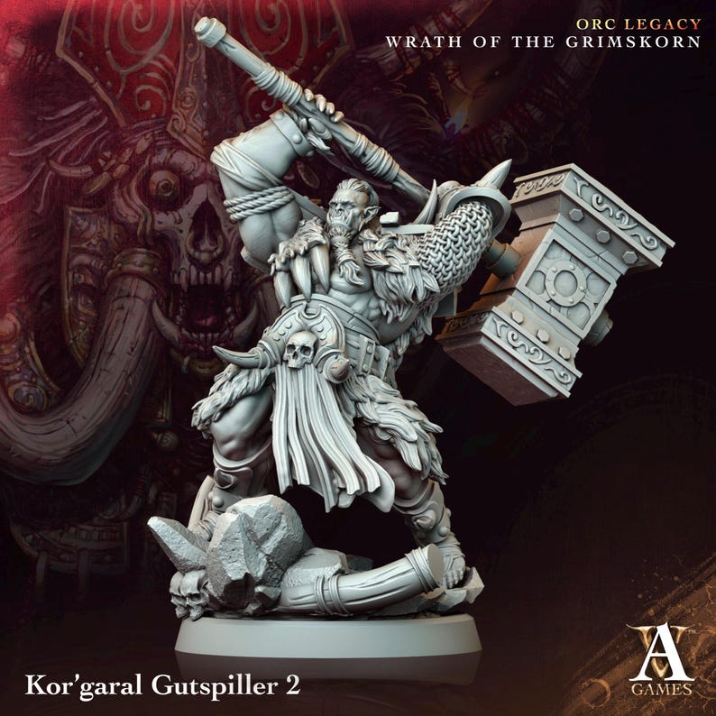 Kor'garal Gutspiller Orcs Miniatures (set of 4 Unique) | Archvillain ...