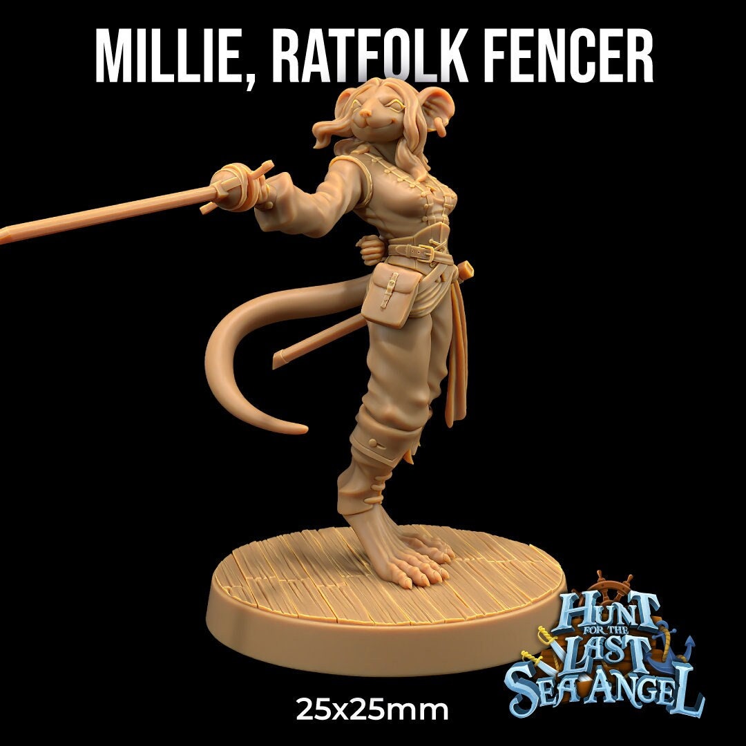Millie, Ratfolk Fencer Miniature Dragon Trappers Lodge - Etsy