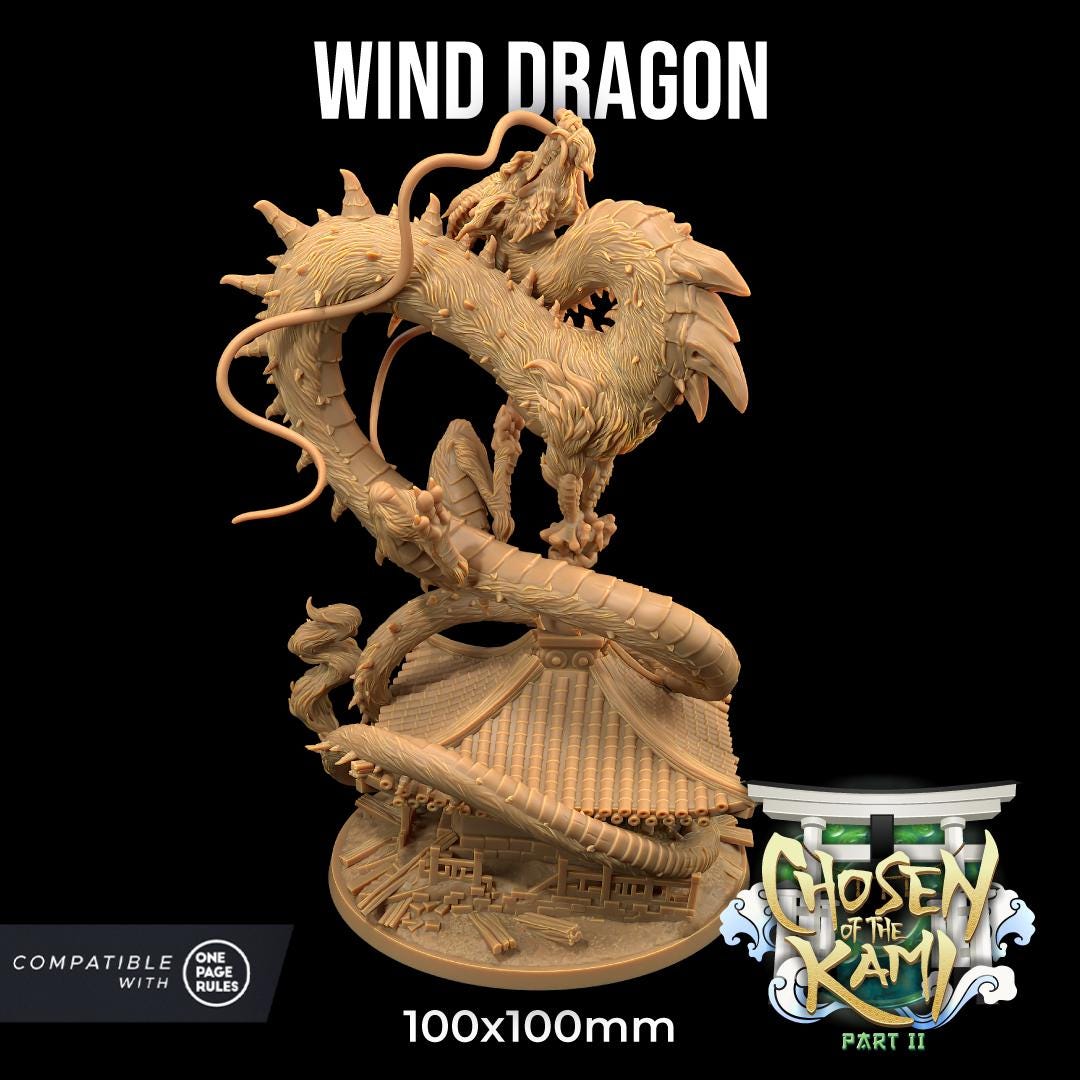 Celestial Wind Dragon Miniature | Dragon Trappers Lodge | TTRPG / Wargaming Miniature - Etsy