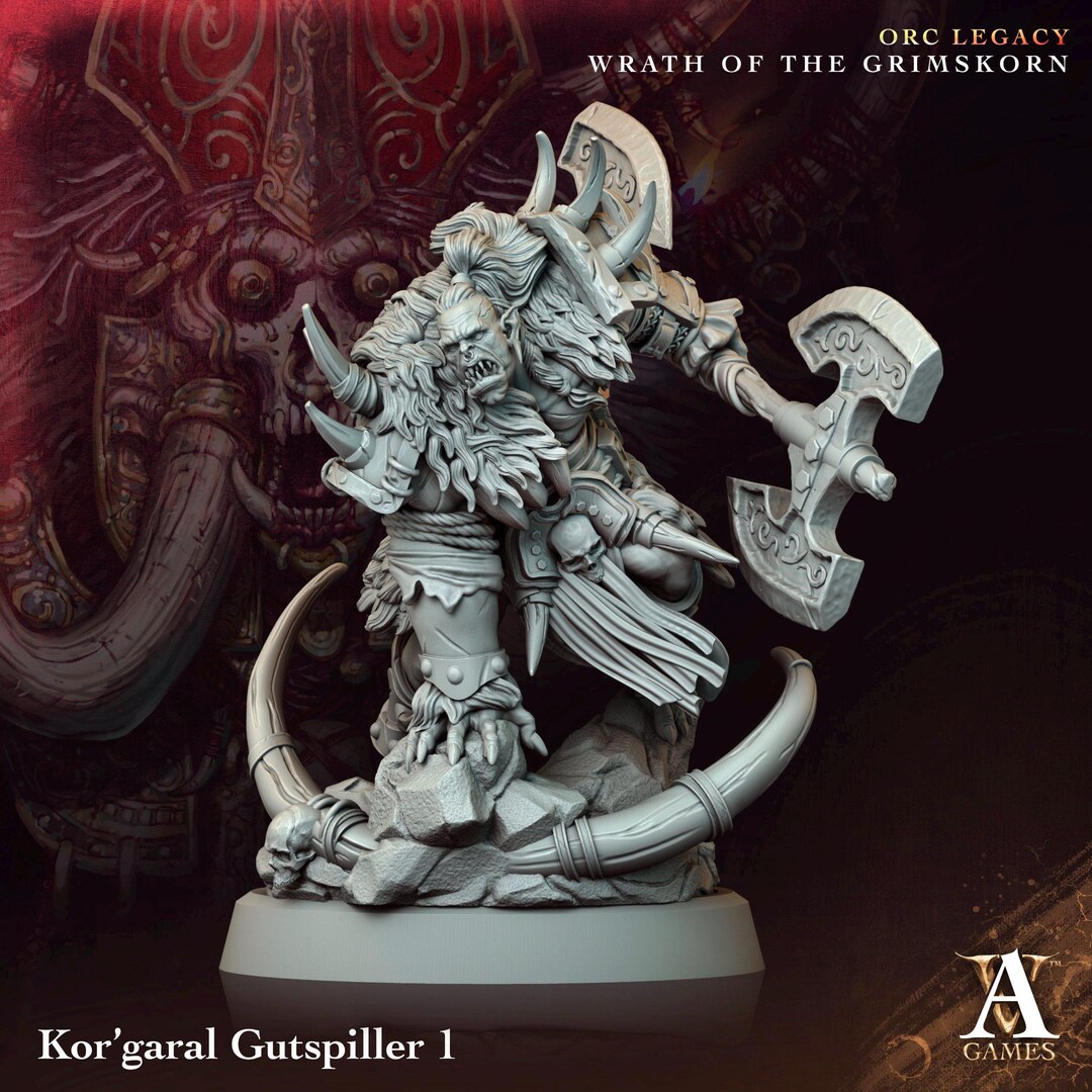 Kor'garal Gutspiller Orcs Miniatures (set of 4 Unique) | Archvillain ...