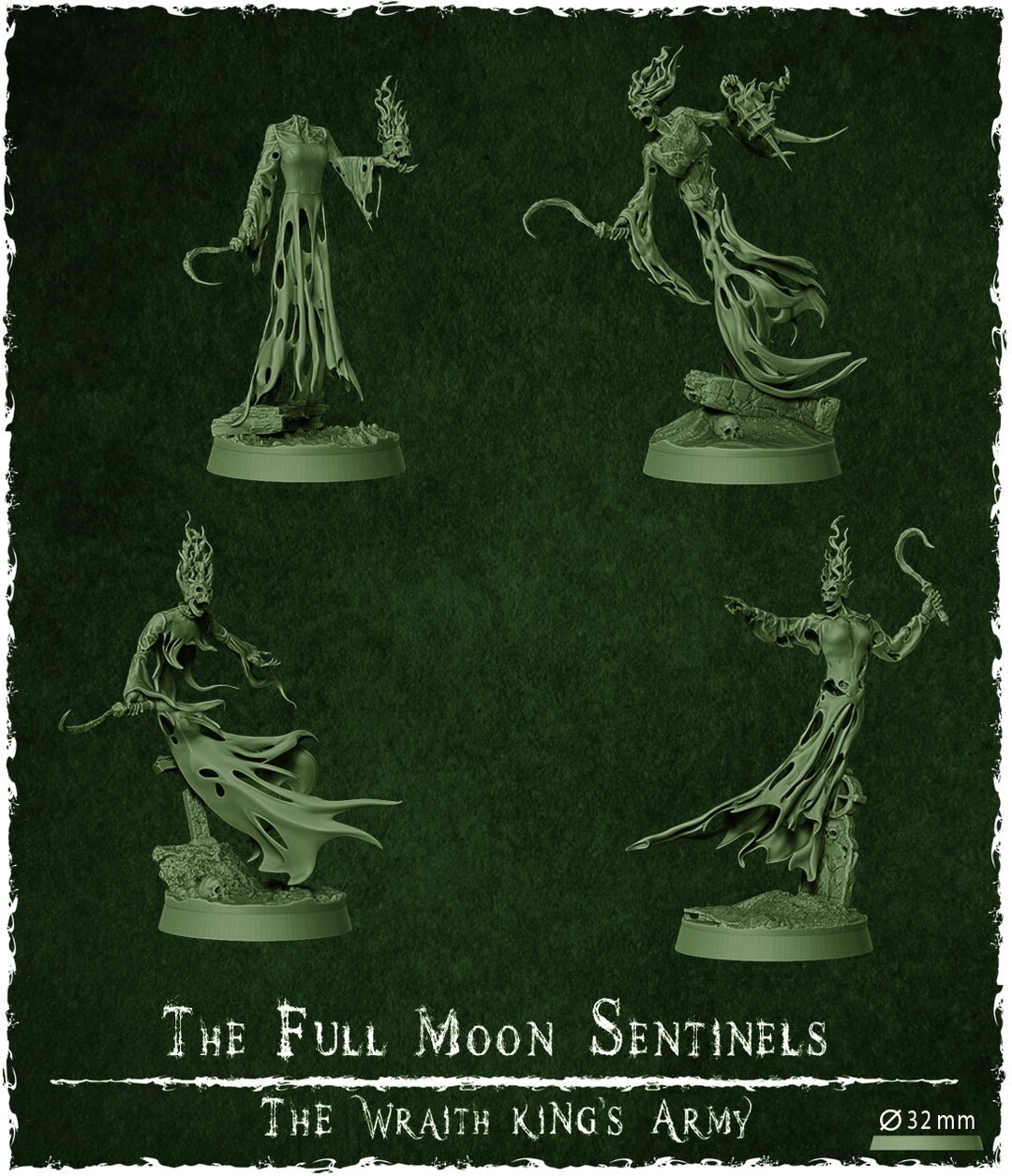 Full-moon Sentinels Miniatures | the Wraith King's Army | Z.axis - Etsy