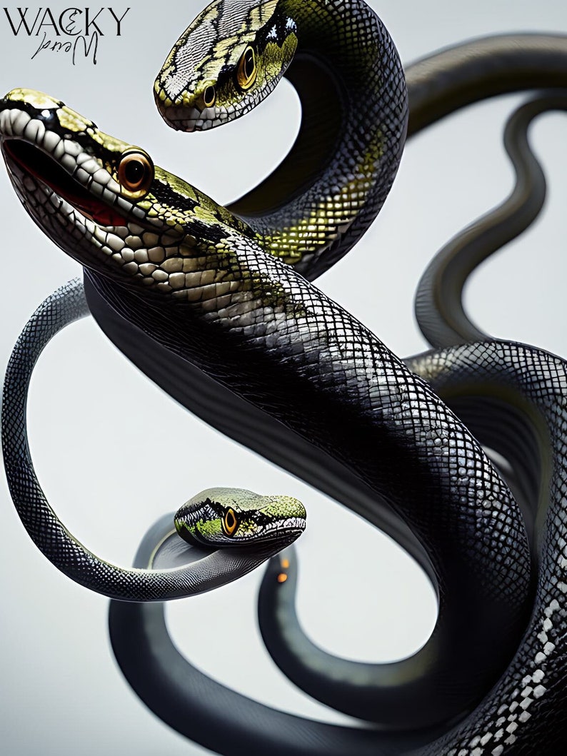 Wacky & Weird Snake Print - Etsy