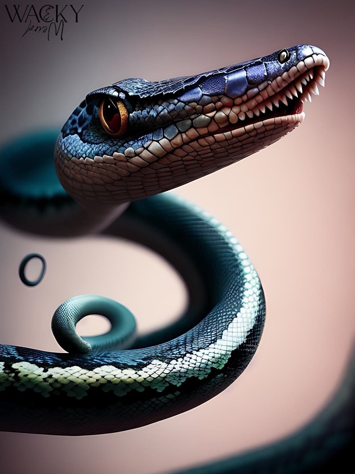 Wacky and Weird Snake Print - Etsy