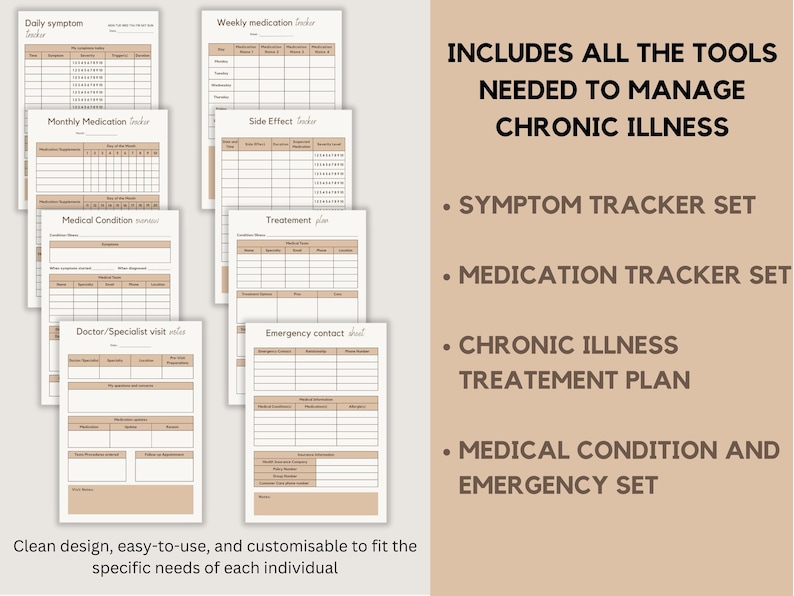 Chronic Illnesses Tracker, Symptom Tracker, Pain Tracker, Chronic Pain ...