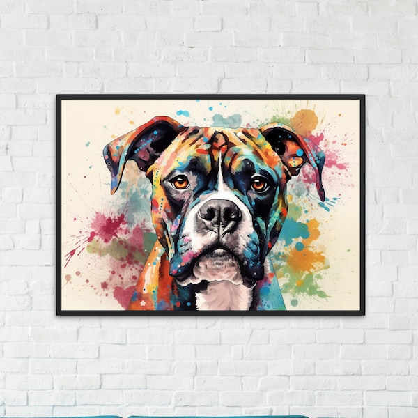 Boxer Art - Etsy