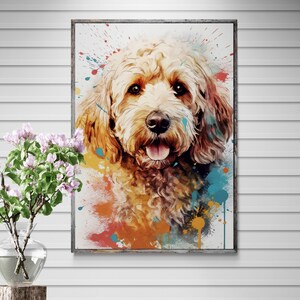 Watercolor Cockapoo Poster Print or Canvas. Watercolour Dog Art ...