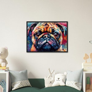 Watercolor Pug Framed Wall Art | Ready to Hang | Home Decor | Gift for ...