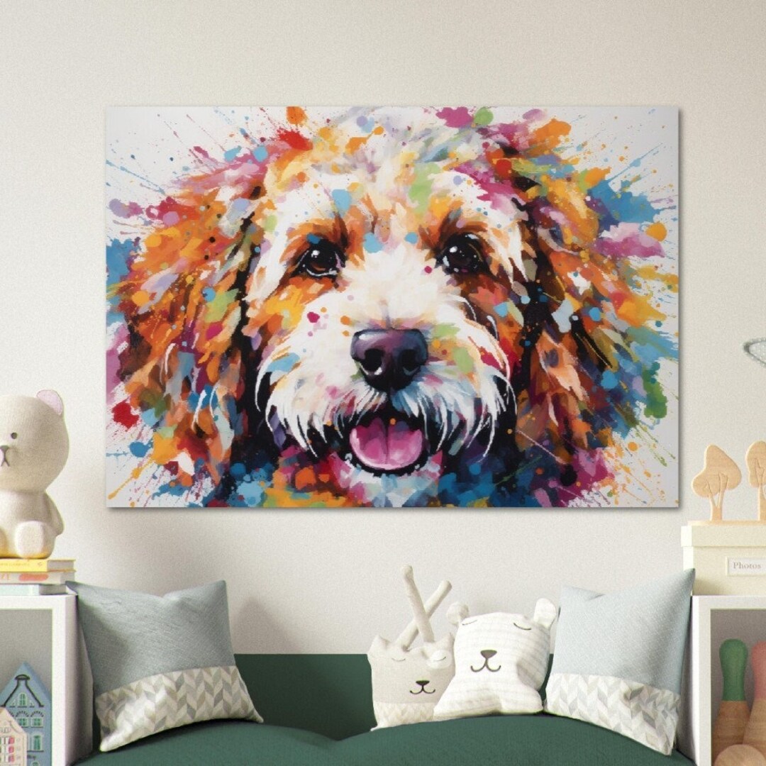 Watercolor Cockapoo Poster Colorful Wall Art Gift for Dog - Etsy