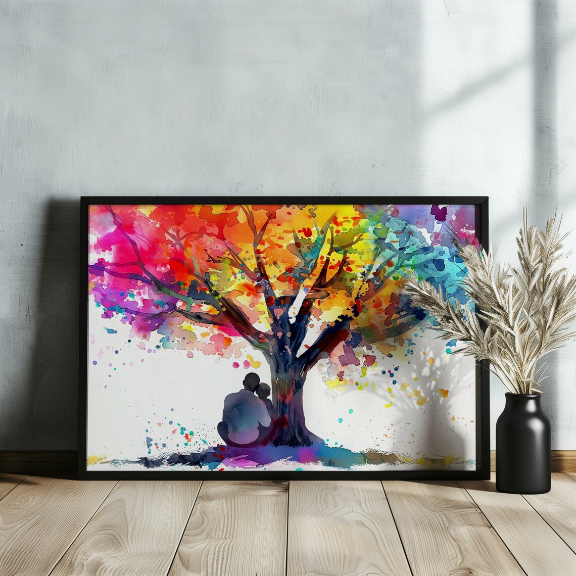 Tree of Life Father Son Poster Print. Dad & Child Memory, Wall Decor ...