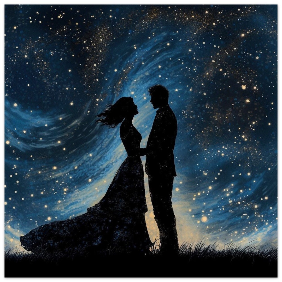 Written in the Stars Canvas or Framed / Unframed Print. Night Sky Love ...